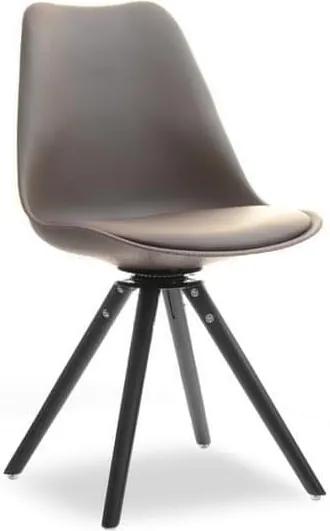 design4life Jídelní židle SILAS OBROT hnědá-černá