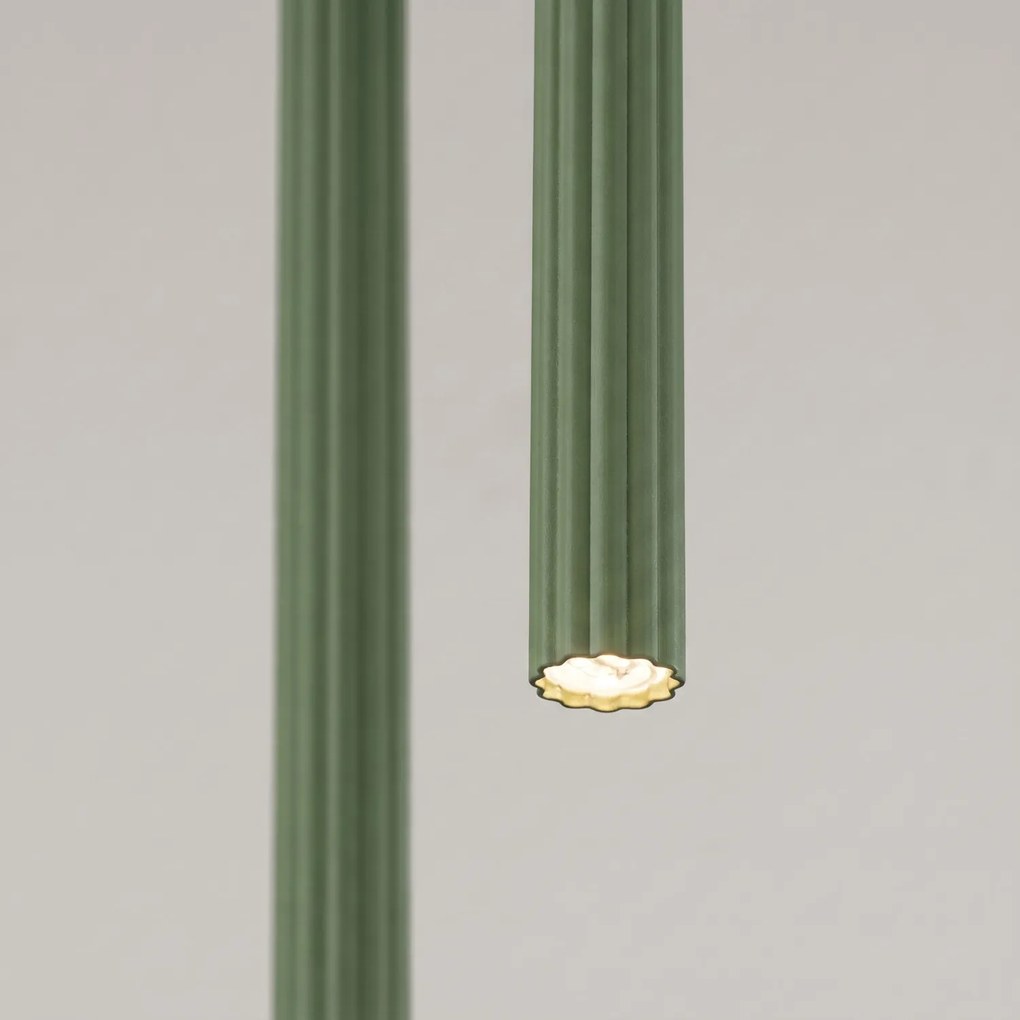 Sollux Lighting Závěsné svítidlo ARCHE 2P olivově zelené
