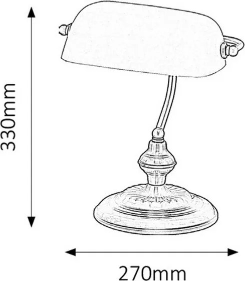 Rabalux BANK stolní lampa 60W/E27/IP20 - bronz