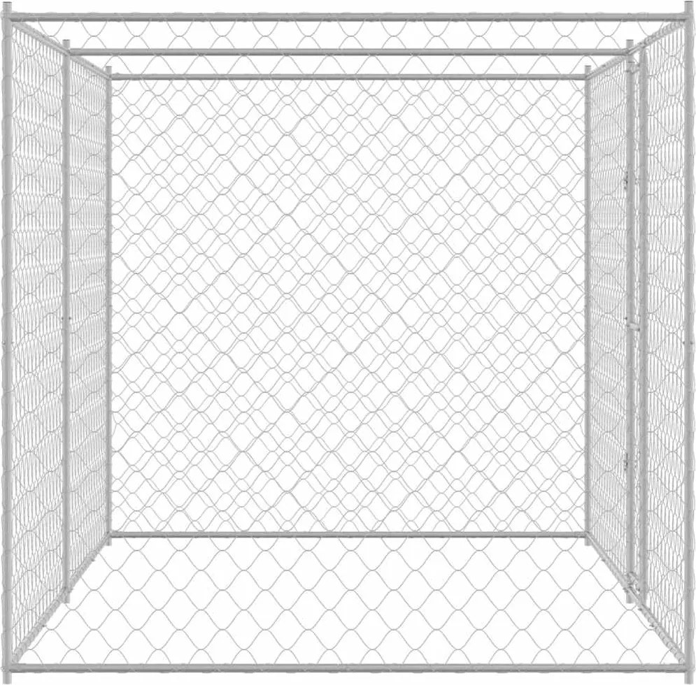 Klec pro psa Stříbrná 400 x 200 x 200 cm Pozinkovaná ocel 3368309