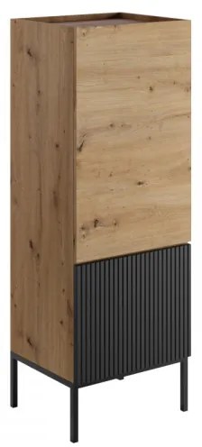 Komoda Zulek 50 2D, Barva: dub artisan / dub artisan + černá