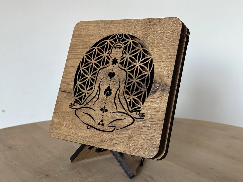 Li-Go "Čakry" lampa 19x19cm provedení povrchu: dub světlý