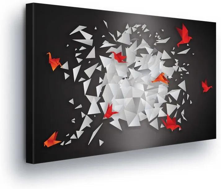 GLIX Obraz na plátně - Trojúhelníkový Vír na Černém Podkladu 60x40 cm