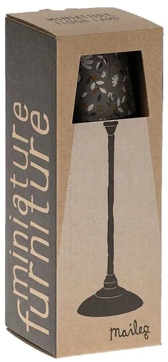 Maileg Svítící lampička pro zvířátka Maileg Anthracite, šedá barva, kov, plast, textil