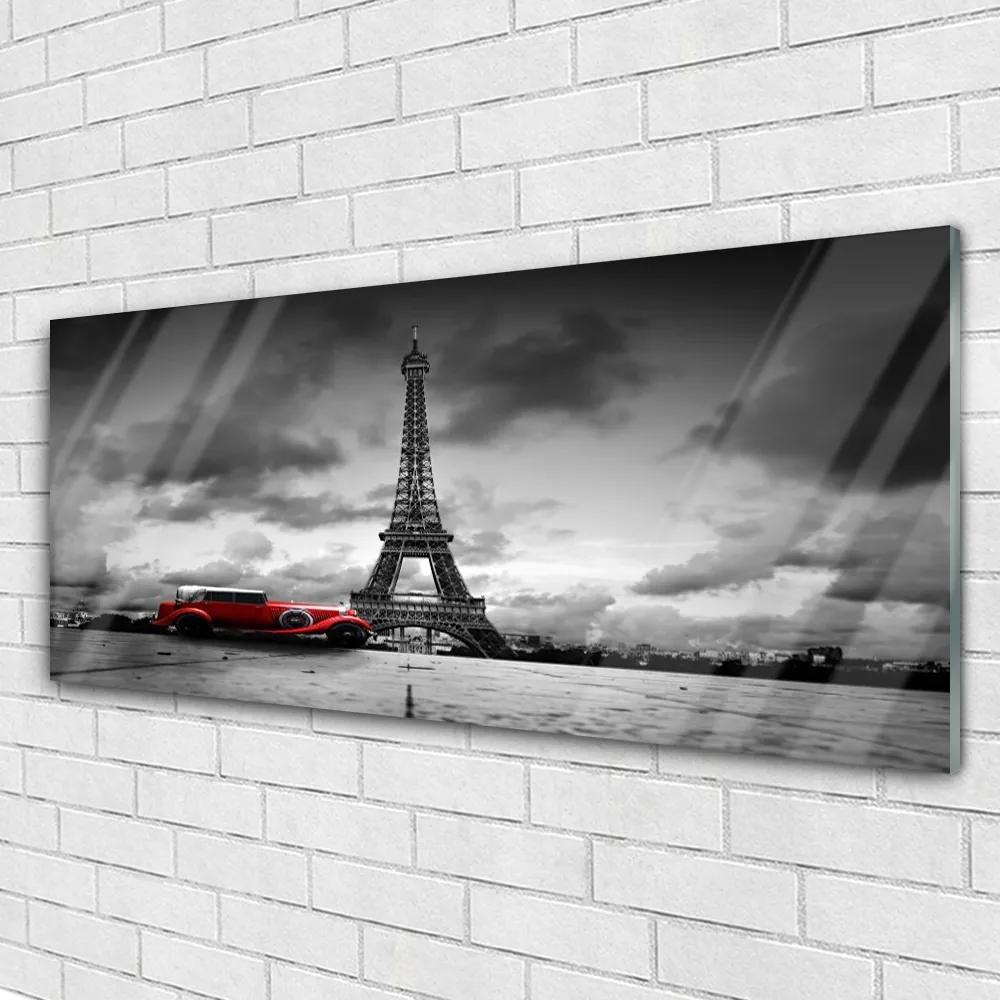 Plexisklo-obraz Eiffelova Věž Paříž Výhled 125x50 cm