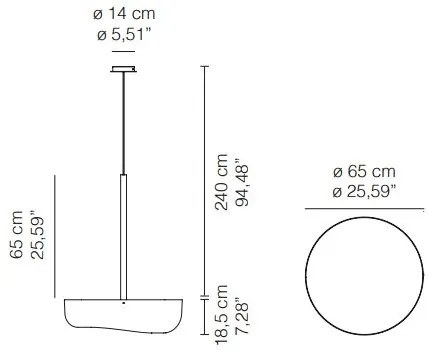 Quadrifoglio Group K09SPE0P01-001Ola Fly, závěsné svítidlo z bílého laminátu, 3x33W E27, prům.65cm