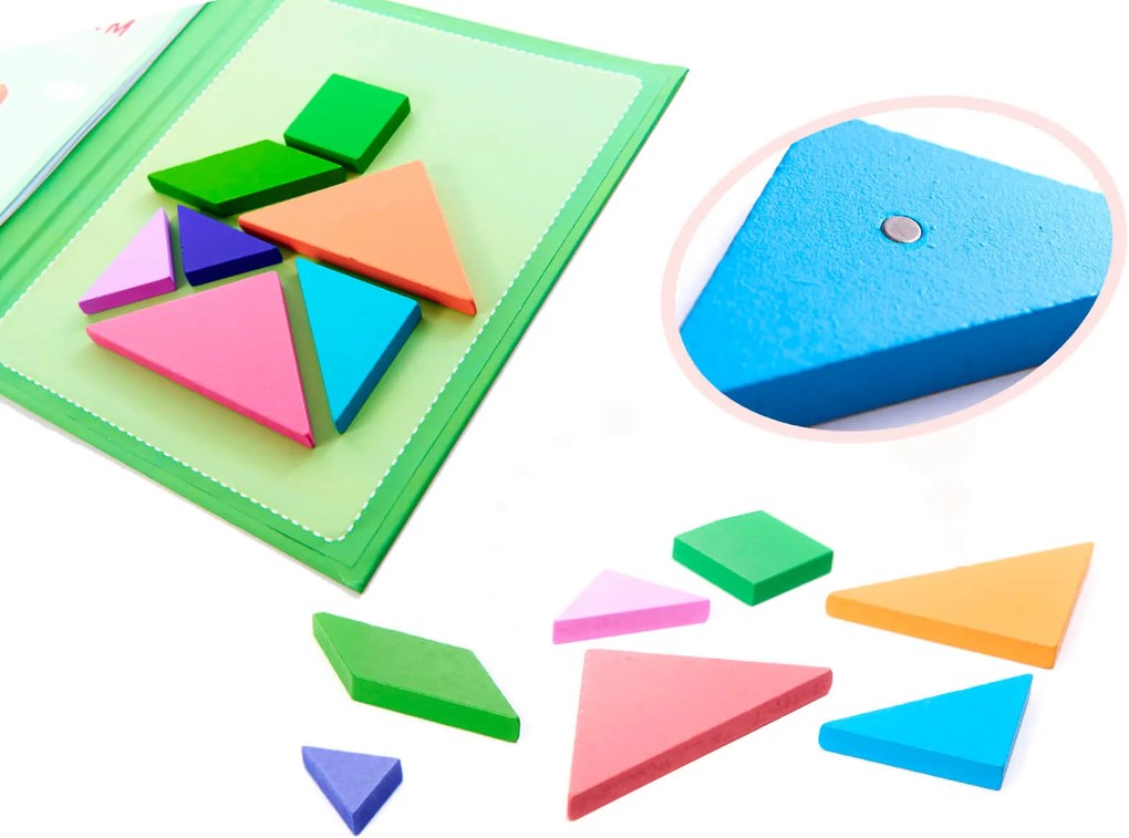 Bestent Dřevěný magnetický tangram pro děti