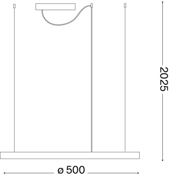 Ideal Lux - LED Lustr na lanku ORACLE SLIM LED/29W/230V 4000K pr. 50 cm černá
