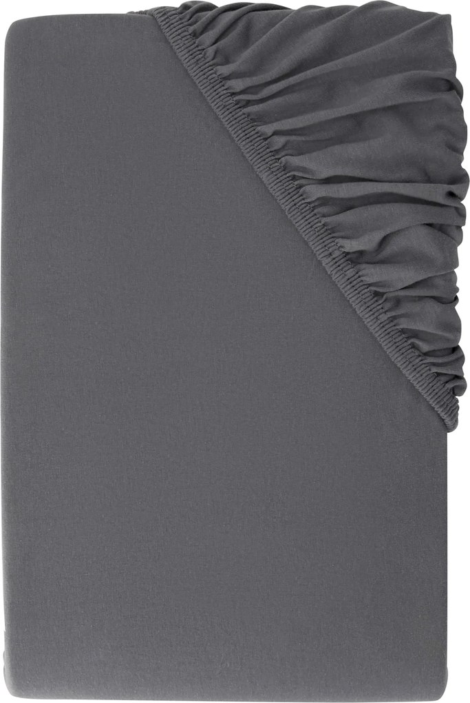 Livarno® Žerzejové napínací prostěradlo, 180-200 x 200 cm (tmavě šedá)