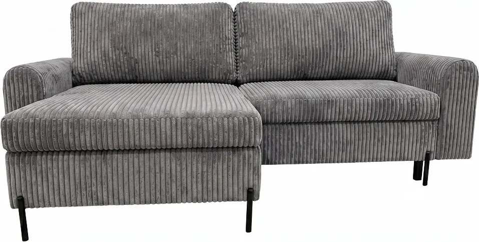 Rohová rozkládací sedací souprava do L PORTINE, 245 cm, s úložným prostorem Roh pohovky: Pravý roh, Barva látky Poso: Žlutá (Poso 01)