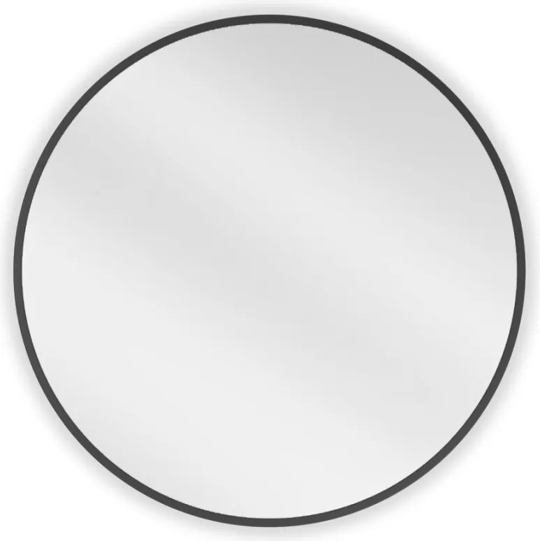 Mexen Loft, kulaté koupelnové zrcadlo 65 cm, barva rámu černá matná, 9850-065-065-000-70