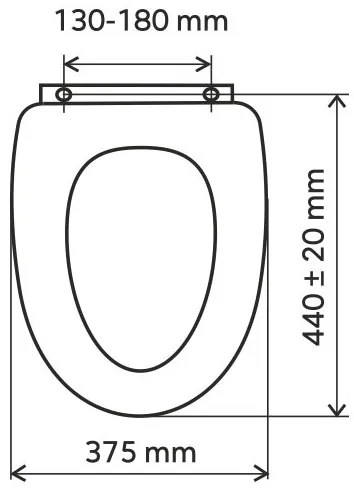 FERRO - Záchodové prkénko SoftClose MDF/bílá