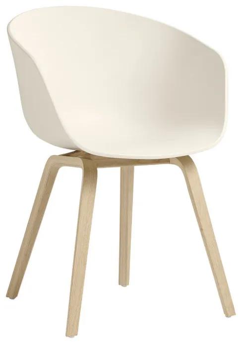 HAY Židle AAC 22 Lacquered Oak Veneer, cream white