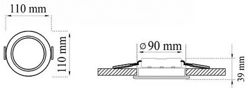 SADA 3xLED Koupelnové podhledové svítidlo MIRO LED/6W/230V IP44
