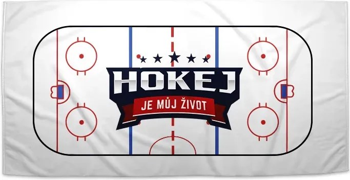 Sablio Ručník Hokej je můj život - 70x140 cm