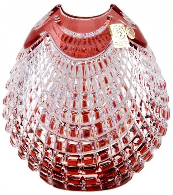 Váza Quadrus, barva rubín, výška 135 mm