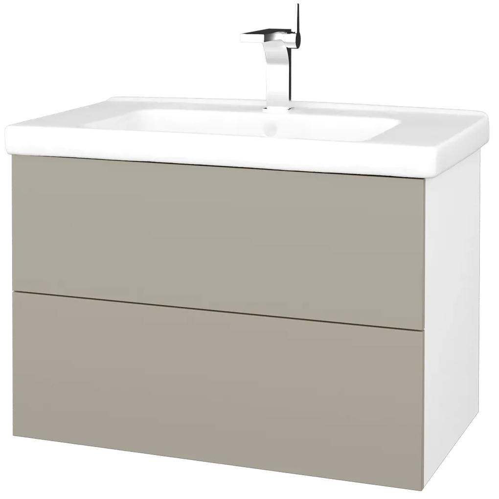 Dřevojas Koupelnová skříň VARIANTE SZZ2 80 (umyvadlo Harmonia) Varianta: N01 Bílá lesk / M01 Bílá mat