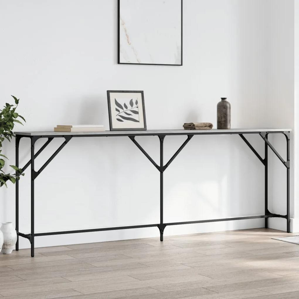 vidaXL Konzolový stolek šedý sonoma 200 x 29 x 75 cm kompozitní dřevo