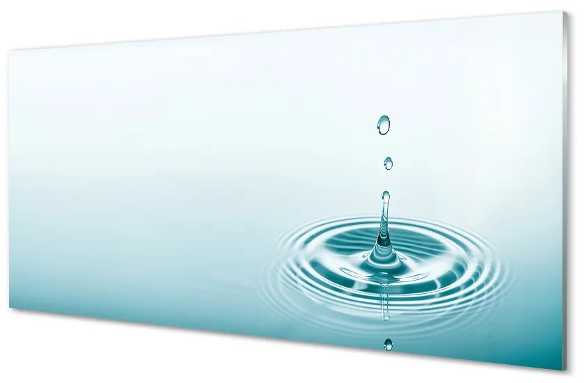 Obraz na skle Kapka vody close-up 125x50 cm