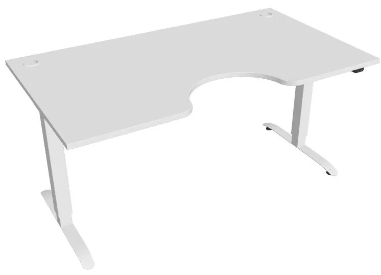 Hobis Motion Elektr. nastavitelný stůl 160x90 - HOBIS ERGO MOTION MSE 2 1600 Dekor stolové desky: bílá, Barva kovové podnože: bílá