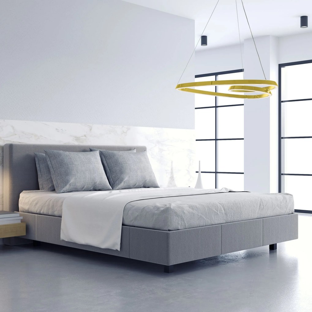 Toolight - LED stropní svítidlo APP7797-cp + dálkové ovládání, zlatá, OSW-09881