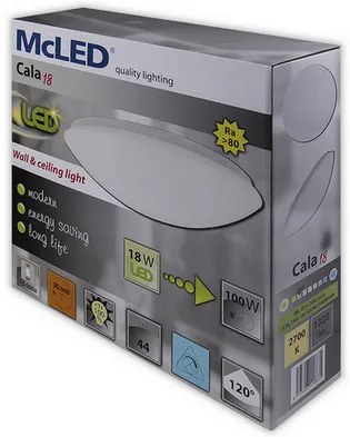 LED svítidlo McLED Cala 18 18W IP44 2700K teplá bílá ML-411.205.32.0