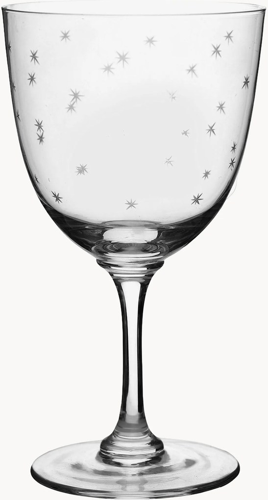 Sada ručně foukaných křišťálových sklenic na víno Stars, 2 díly
