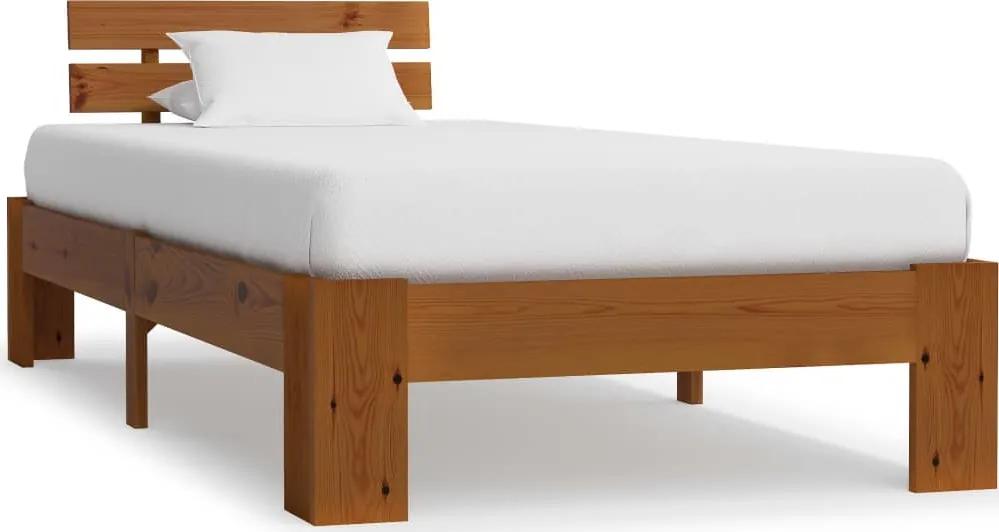 vidaXL Rám postele masivní borové dřevo 90 x 200 cm [283160] Barva: Šedá