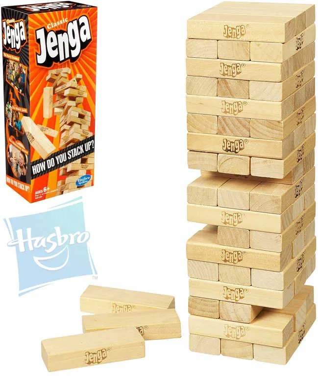 HASBRO HRA Jenga set 54 dílků v krabičce Dřevo *SPOLEČENSKÉ HRY* 14a2120