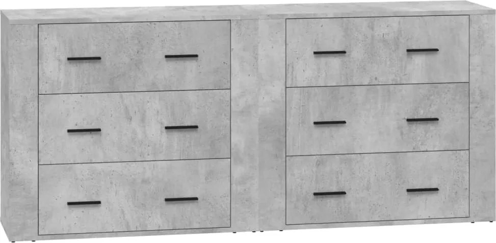 Příborníky 2 ks betonově šedé kompozitní dřevo 3185411