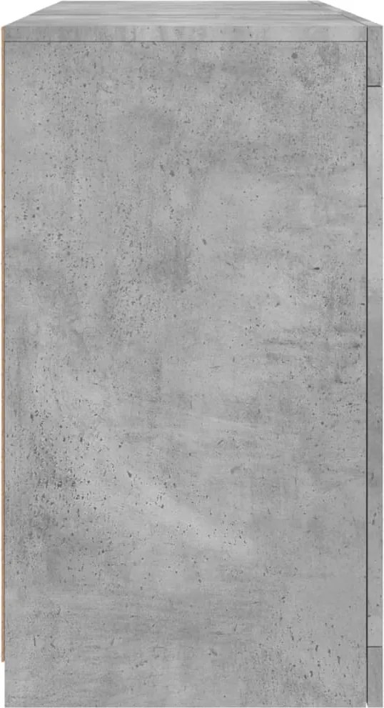 Příborník s LED osvětlením betonově šedý 123 x 37 x 67 cm 3209082