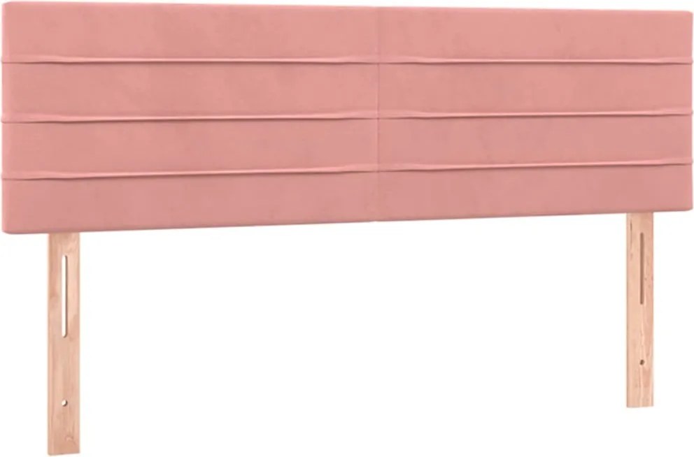 Box spring postel s matrací růžová 140x200 cm samet 3141370