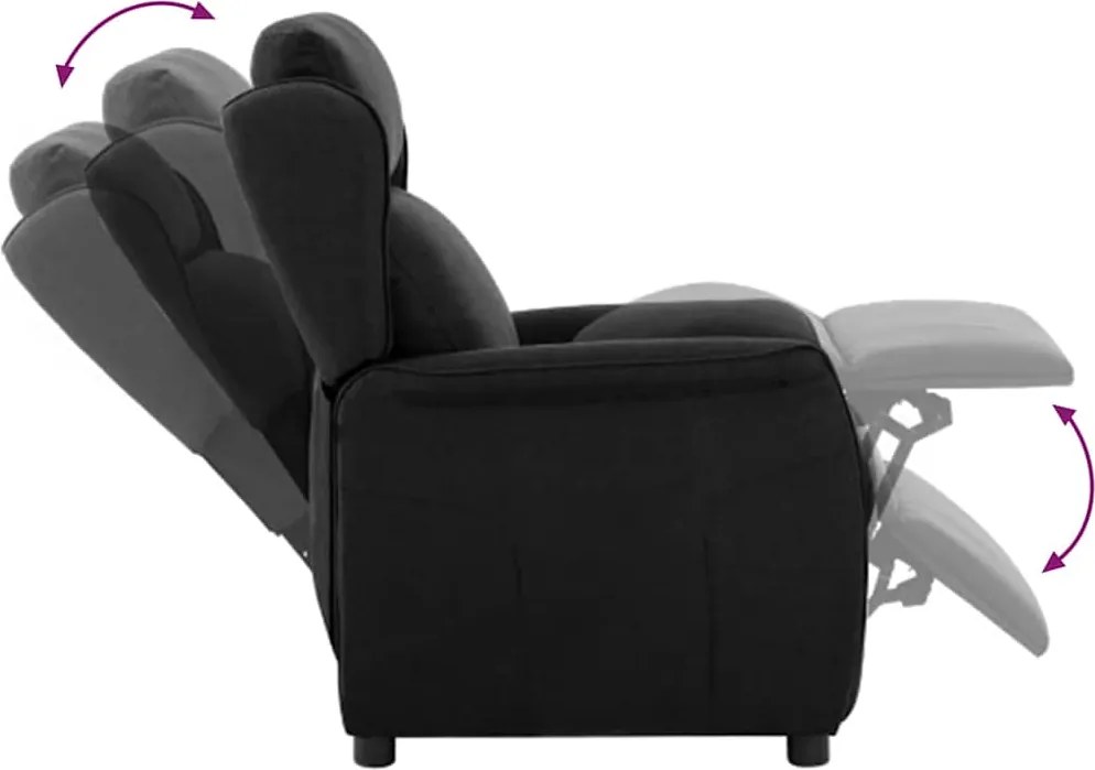 Polohovací křeslo Černá Polyester 340154