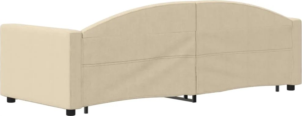 Válenda s přistýlkou a zásuvkami krémová 80 x 200 cm textil 3197223