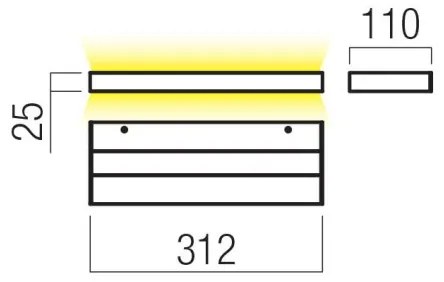 Redo 01-3553 - LED Nástěnné svítidlo SEED LED/15W/230V černá
