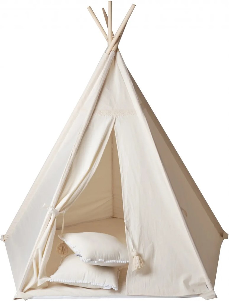 Vigvam design Nature Teepee pro holčičky - čtvercové s doplňky