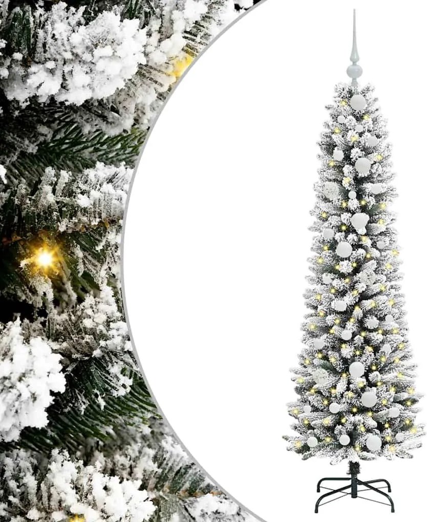 Umělý vánoční stromeček Bílá 150 cm PVC, kov a plast 3396096