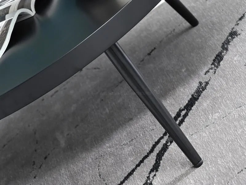 MPT Kulatý konferenční stolek Lavin XL, Ø  80 cm - černý