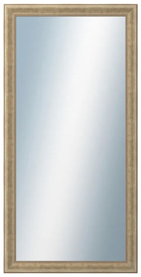 DANTIK - Zarámované zrcadlo - rozměr s rámem cca 60x120 cm z lišty KŘÍDLO malé stříbrné patina (2775)