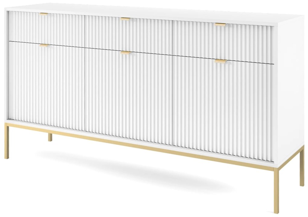 PSK Komoda NEMO KSZ154, Bílá 154 cm Dekor nohou: Černé