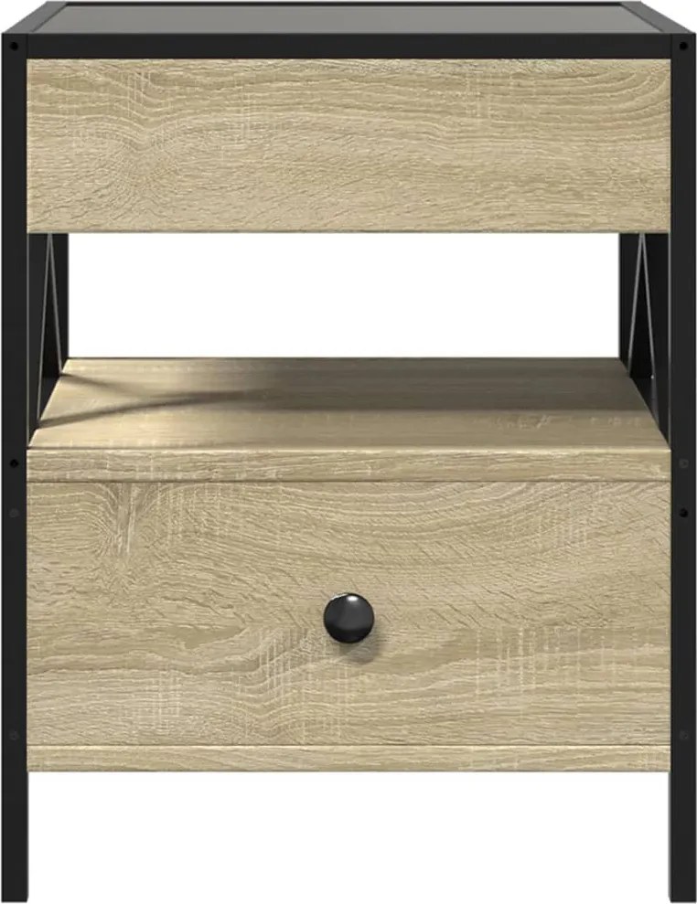 Noční stolek s Infinity LED dub sonoma 40 x 40 x 51 cm 3284102