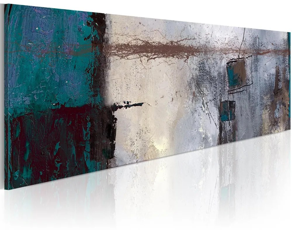 Obraz na plátně Bimago - Tyrkysové akcenty 120x40 cm