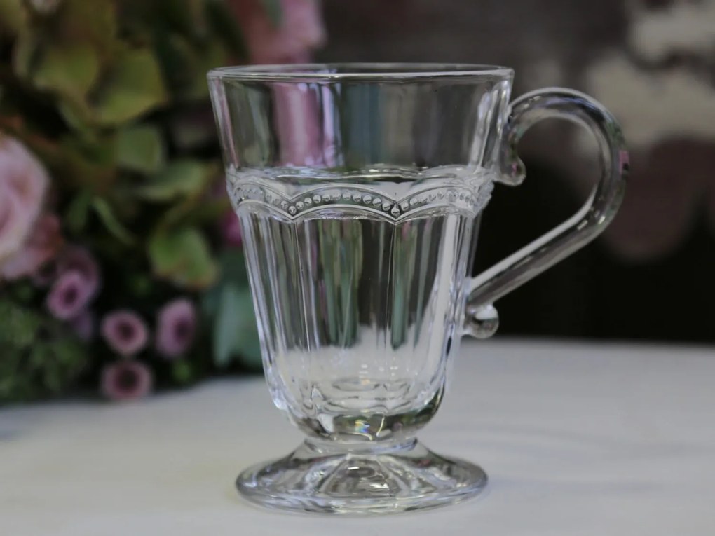 Sklenička s uchem na noze Antoinette 0,2l - Ø8*11 cm