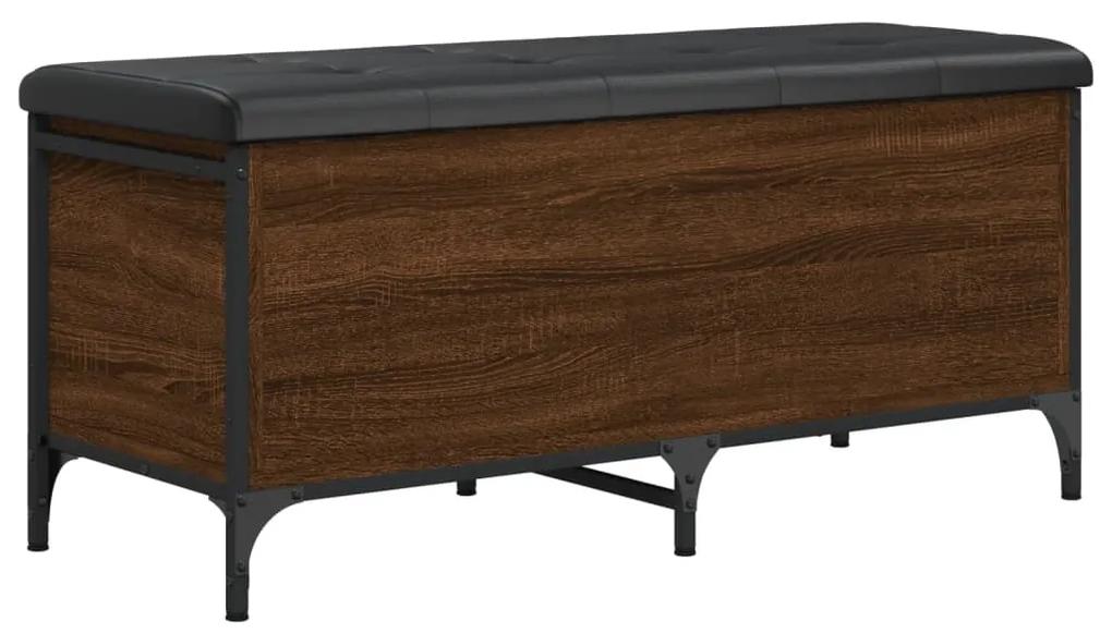 Úložná lavice hnědý dub 102 x 42 x 45 cm kompozitní dřevo