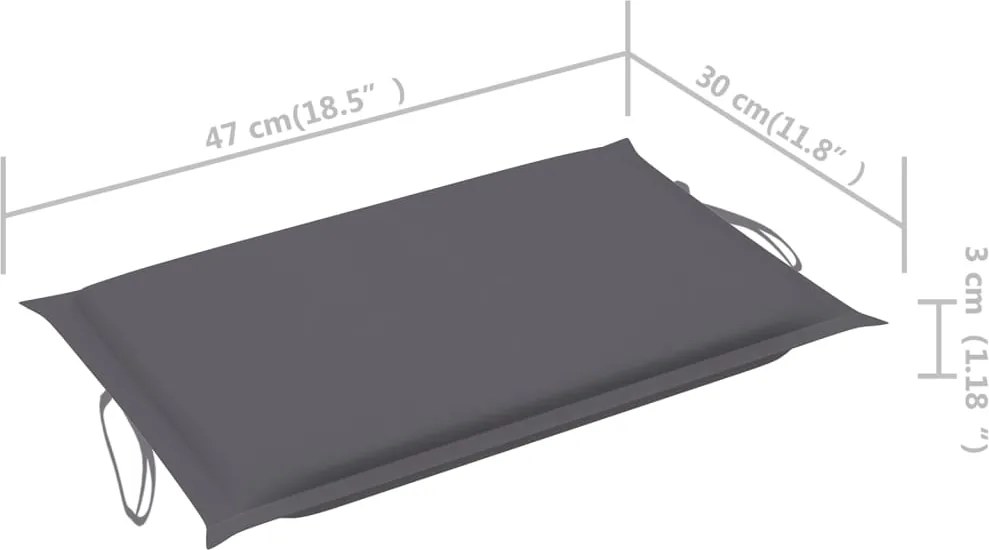 vidaXL Marketos Houpací zahradní lehátko s poduškou masivní teak