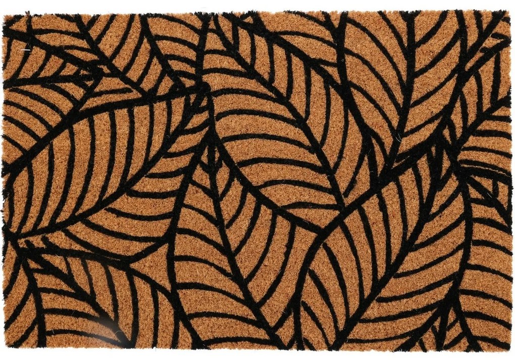 Kokosová rohožka Leaves , 59 x 39 cm
