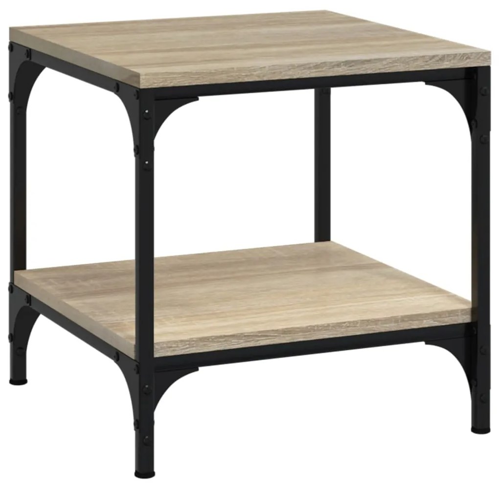 Odkládací stolek dub sonoma 40 x 40 x 40 cm kompozitní dřevo - Default Title