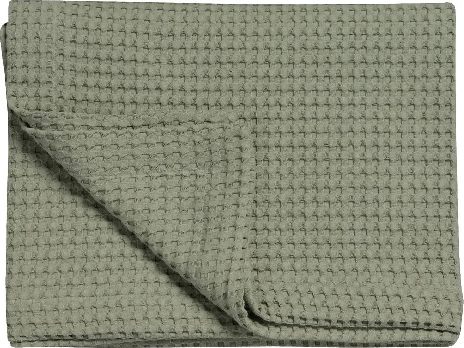 Vandyck Luxusní přehoz na postel Home Piqué waffle Light Olive - 270x250 cm