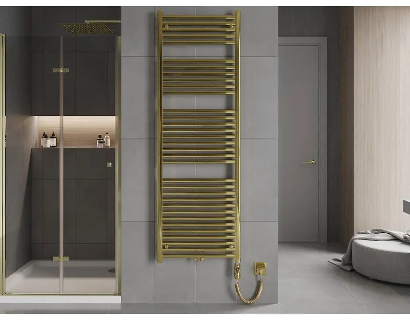 Mexen Hades, elektrické topné těleso 1800 x 600 mm, 900 W, zlatá lesklá, W104-1800-600-2900-50