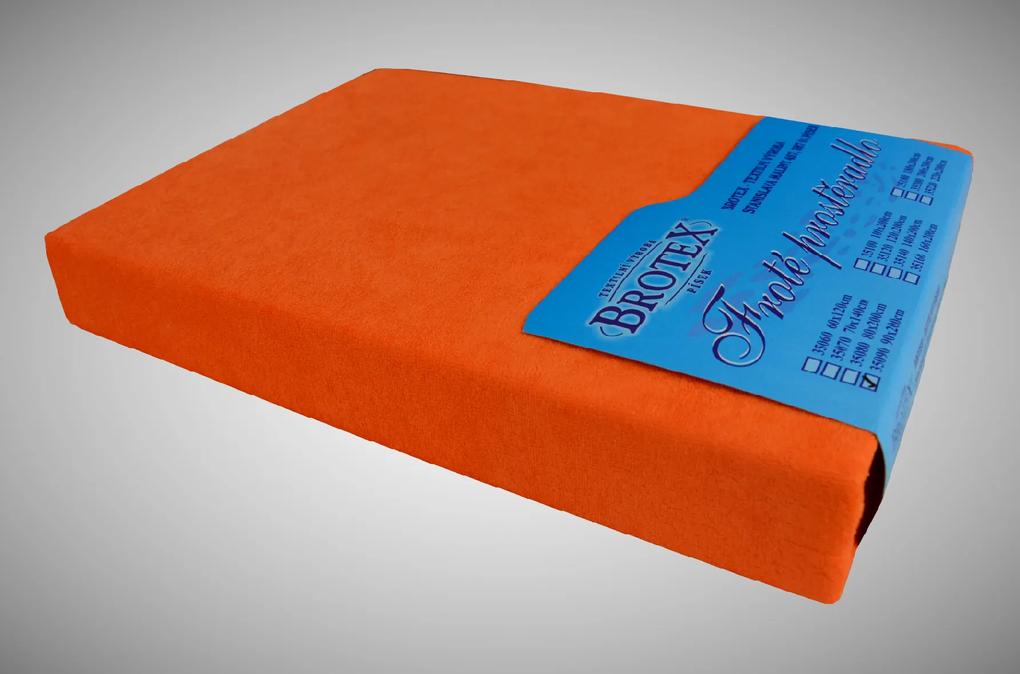Brotex Froté prostěradlo oranžové 160x200